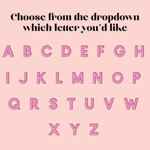 Printable Monogram Wall Art Pink Tween Letter Name Poster Modern ...