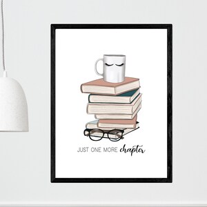 Books Wall Art, Coffee Poster, Book Lover Gift, Bookish Gift, Bookworm ...