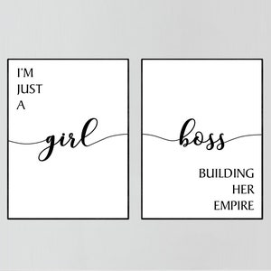Boss Babe Print, Boss Babe Decor, Girl Boss Poster, Girl Boss Printable ...