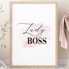 Girl Boss Wall Decor, Girl Boss Printable Wall Art, Boss Lady Printable ...