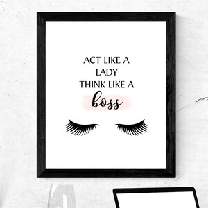 Boss Babe Printable Wall Art Boss Babe Decor Eyelashes - Etsy Canada