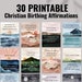 30 Printable Christian Birthing Affirmations, Pregnancy and Birth ...