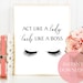 Boss Babe Wall Art, Lashes Printable, College Dorm Decor, Girl Boss ...