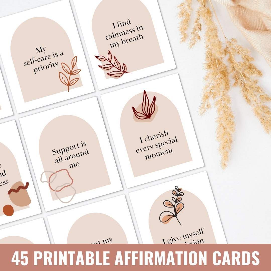45 Printable Postpartum Affirmations, Positive Affirmation Cards for ...