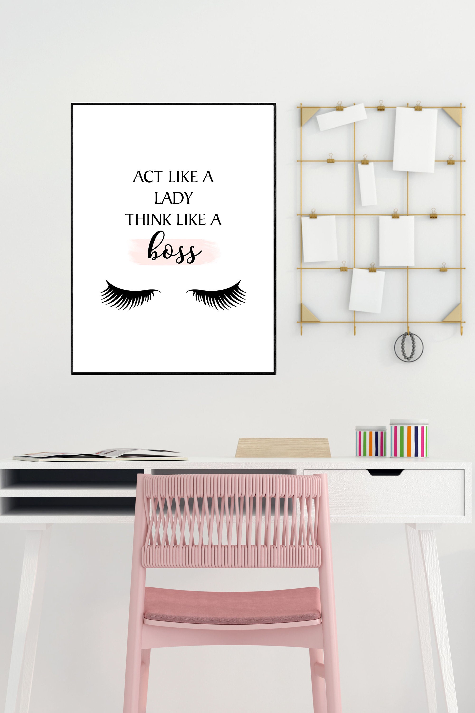 Boss Babe Printable Wall Art Boss Babe Decor Eyelashes - Etsy Canada