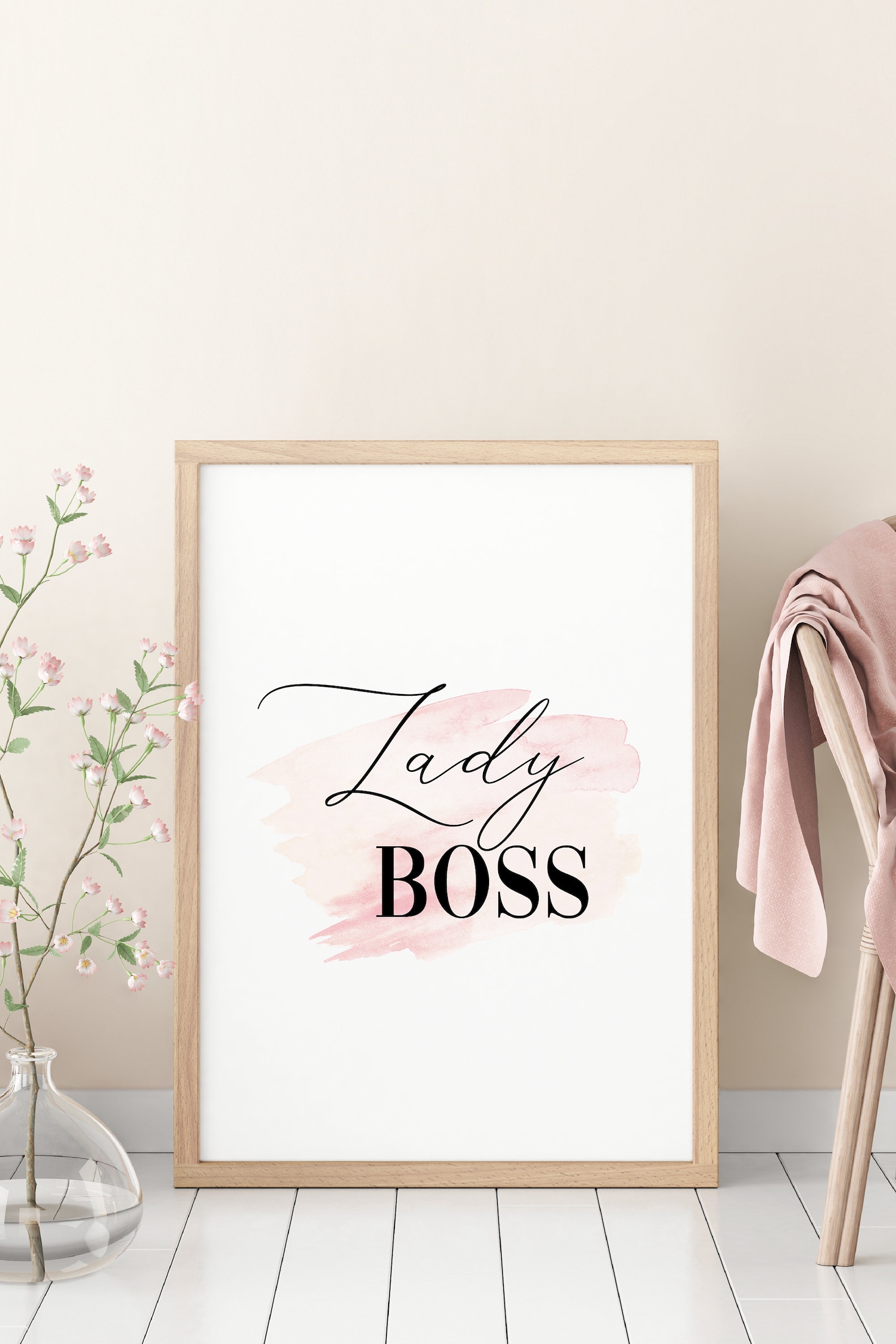 Boss Lady Wall Decor, Girl Boss Printable Wall Art, Boss Babe Sign ...
