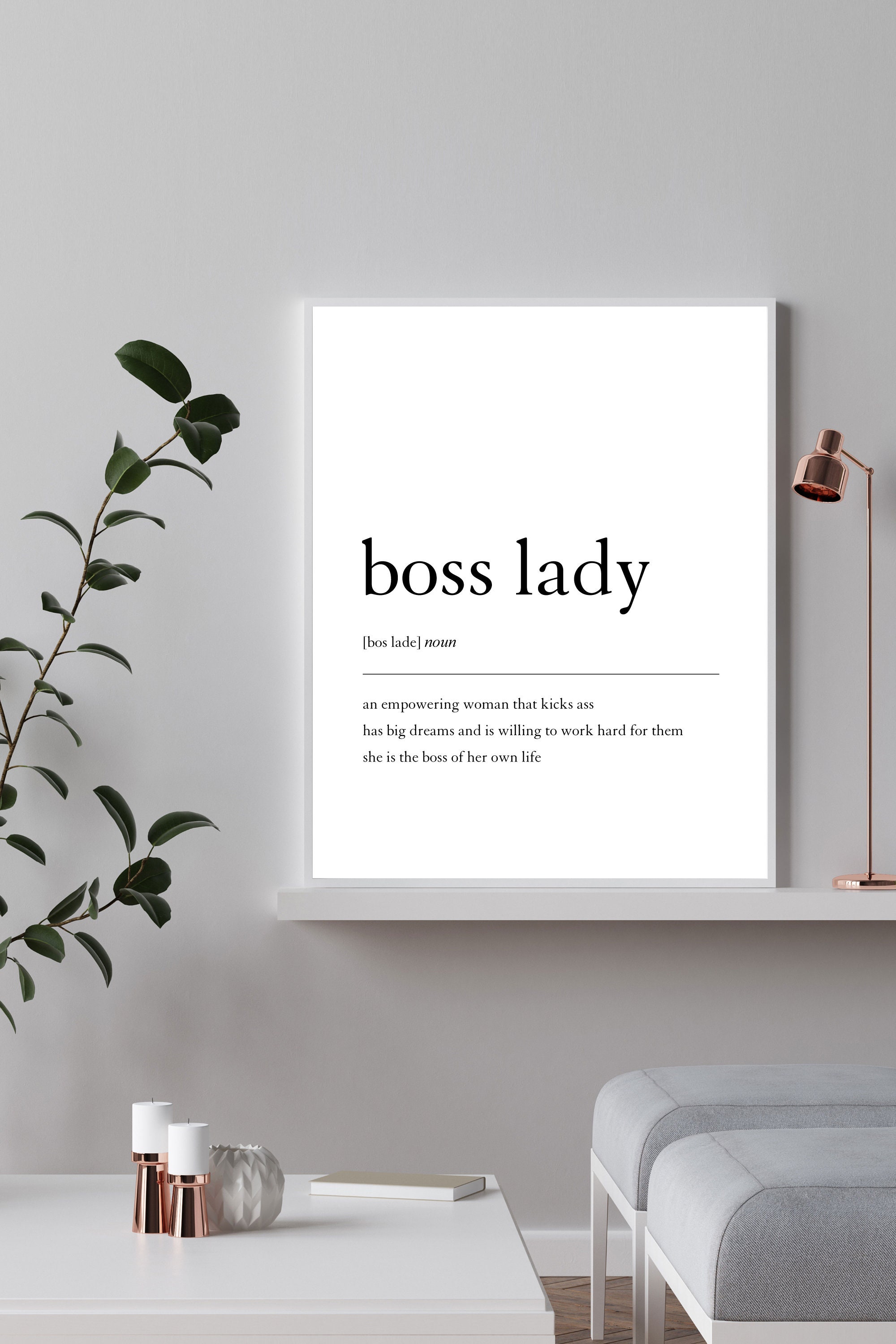 Boss Lady Printable Wall Art Boss Lady Definition Boss Babe - Etsy Canada