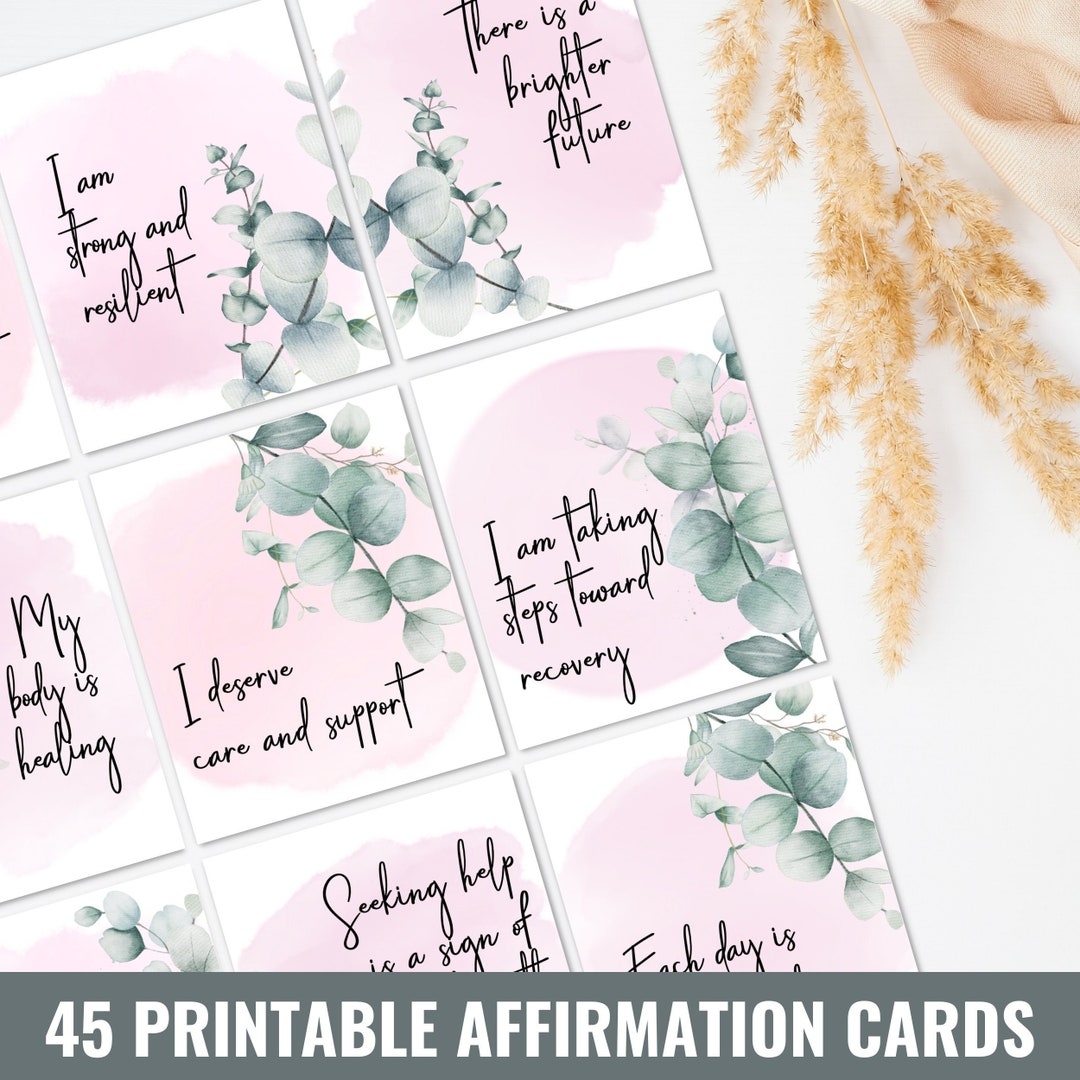 45 Printable Postpartum Affirmations, Positive Affirmation Cards for ...