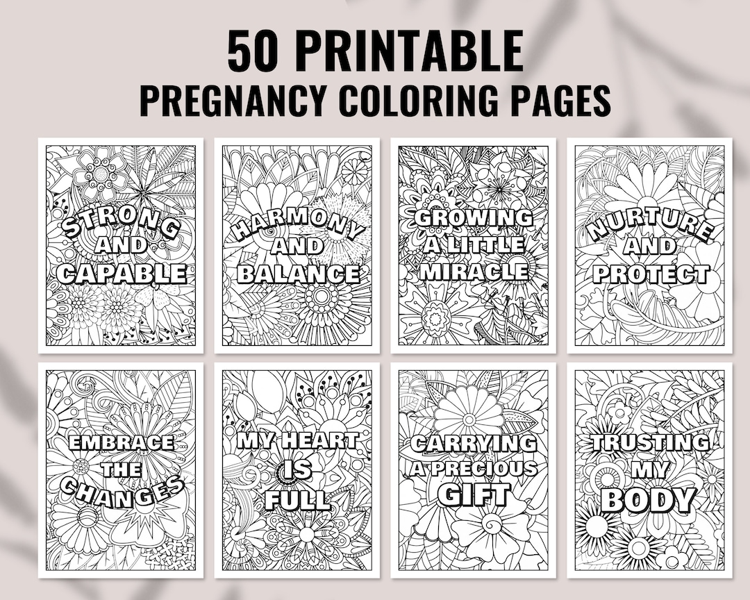 50 Printable Birth Affirmation Coloring Pages, Positive Affirmation ...
