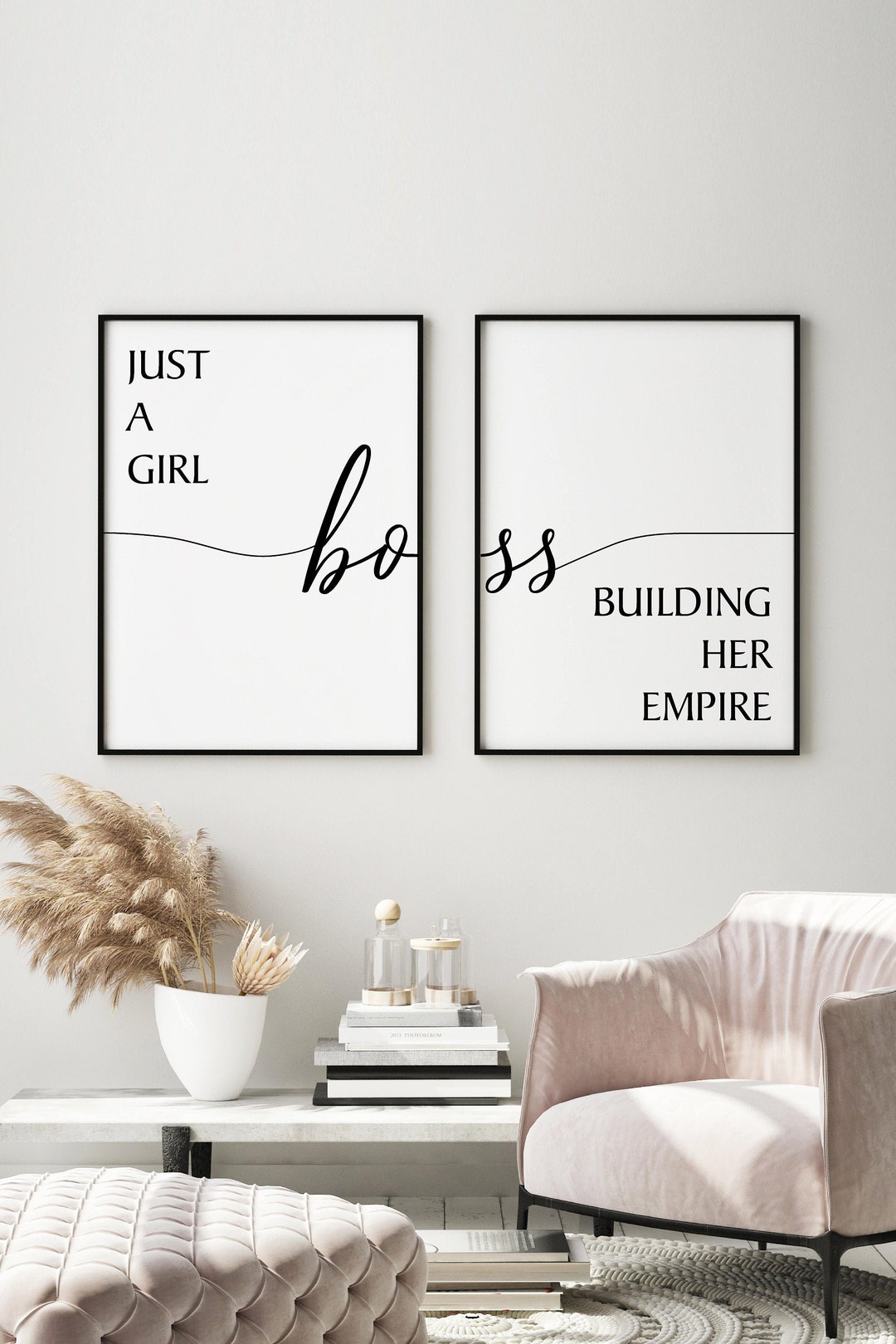 Boss Babe Wall Art, Office Wall Decor, Girl Boss Wall Art, Printable ...