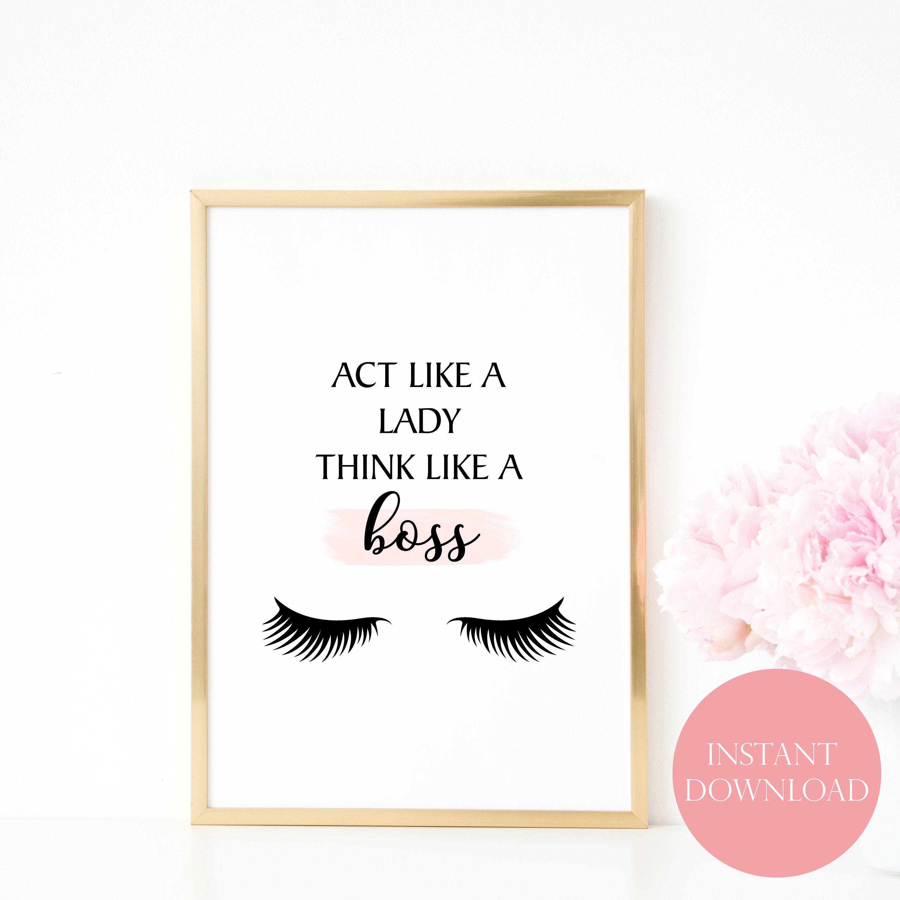 Boss Babe Printable Wall Art Boss Babe Decor Eyelashes - Etsy Canada