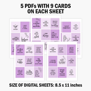 Positive Affirmation Card Deck, Vision Board Printables, Cards for Law ...
