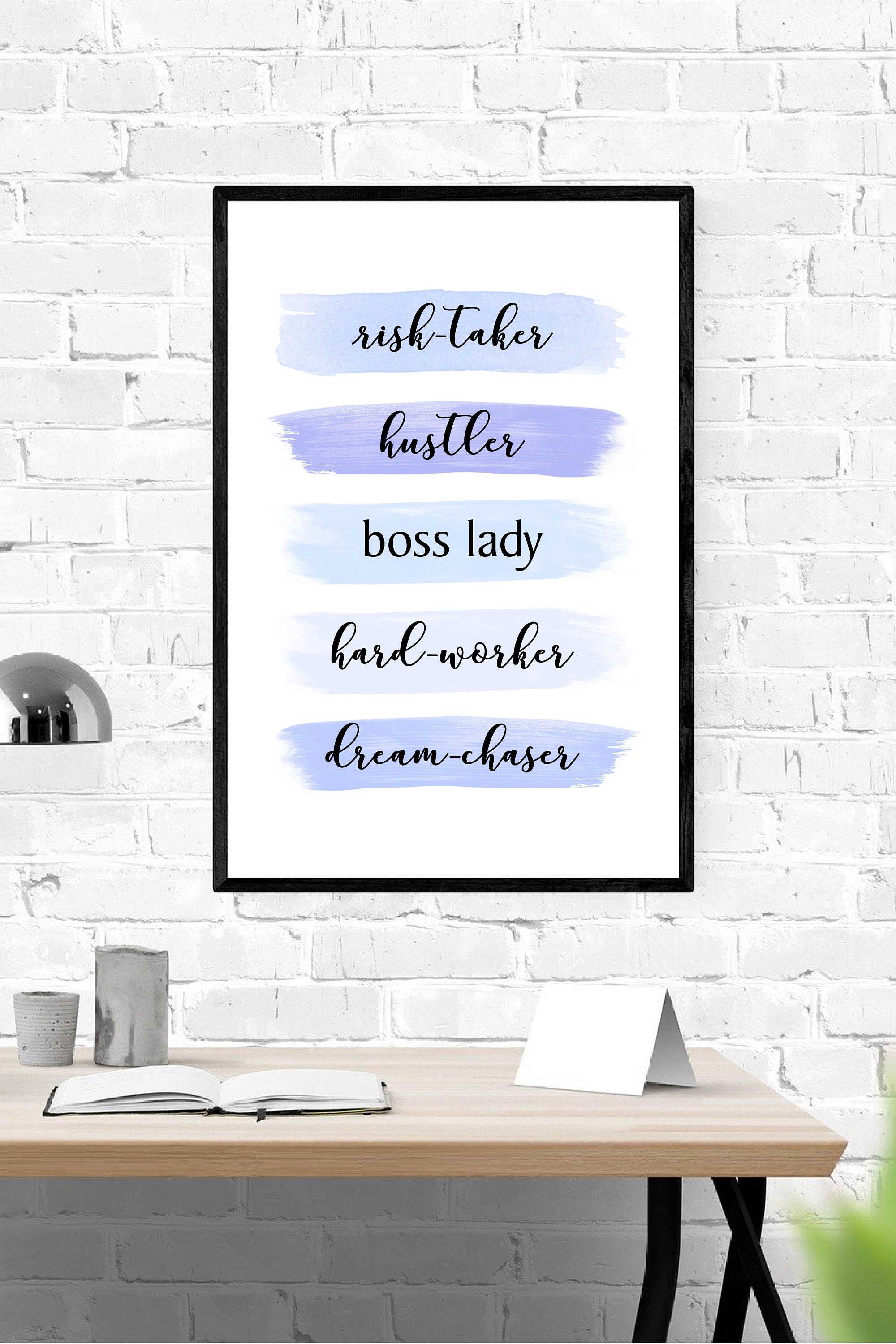Boss Lady Printable Wall Art Girl Boss Home Office Decor | Etsy