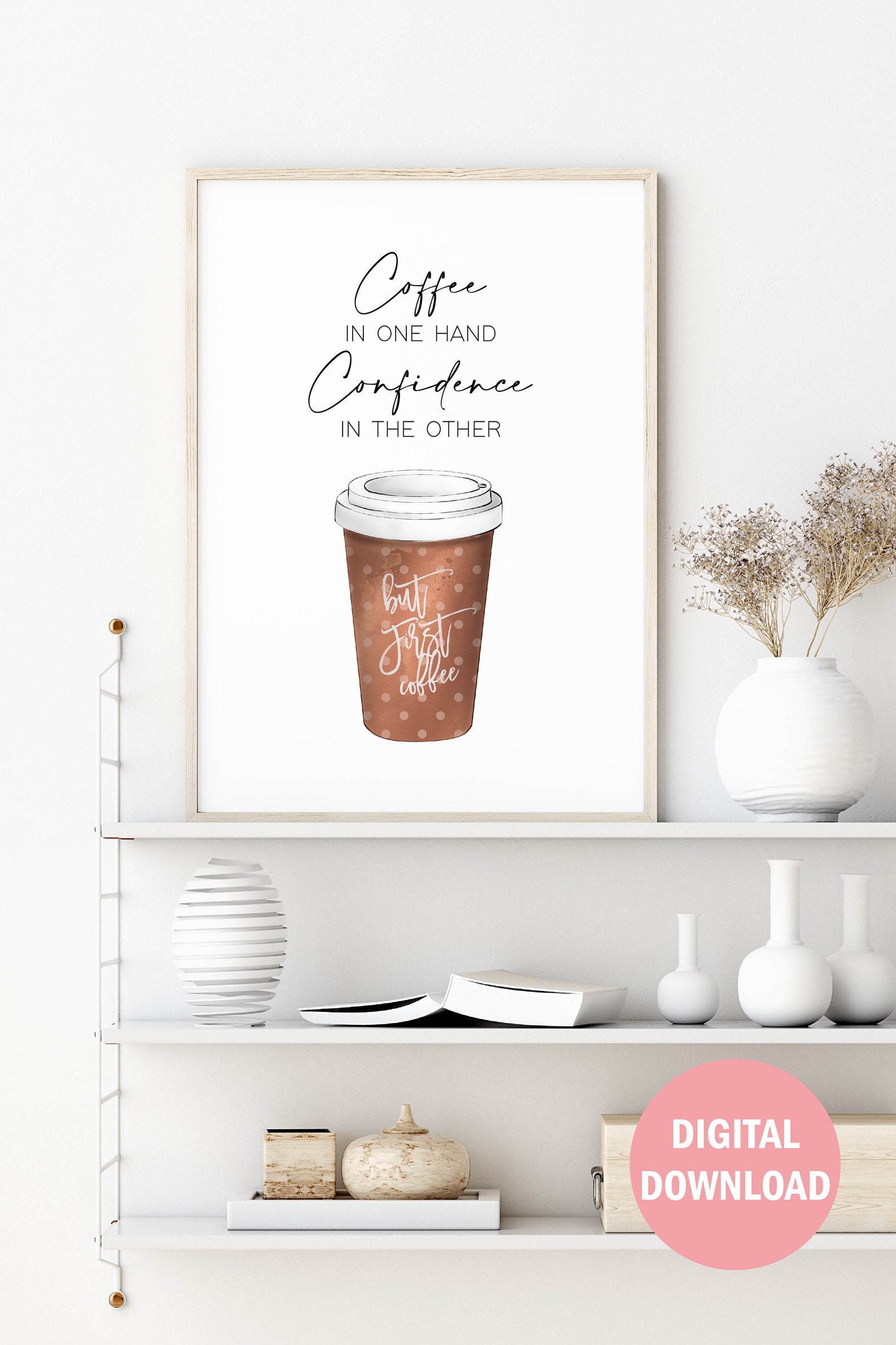 But First Coffee Printable Wall Art, Coffee Poster, Girl Boss Office ...