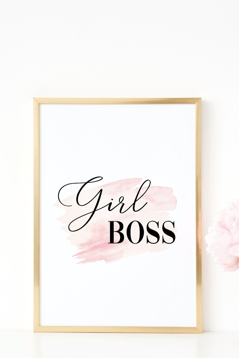 Girl Boss Wall Decor Girl Boss Printable Wall Art Boss Lady Etsy