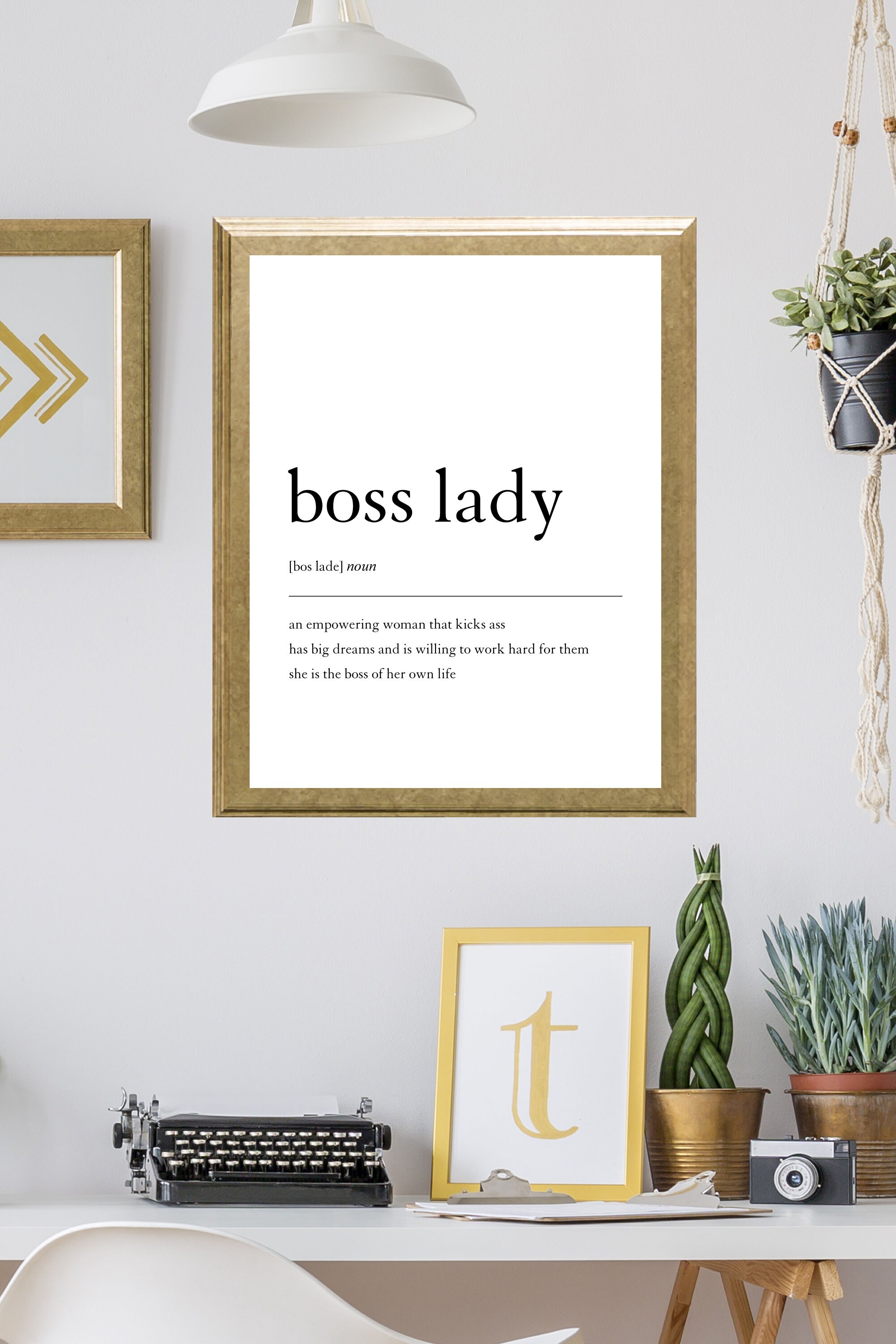 Boss Lady Printable Wall Art Boss Lady Definition Boss Babe | Etsy