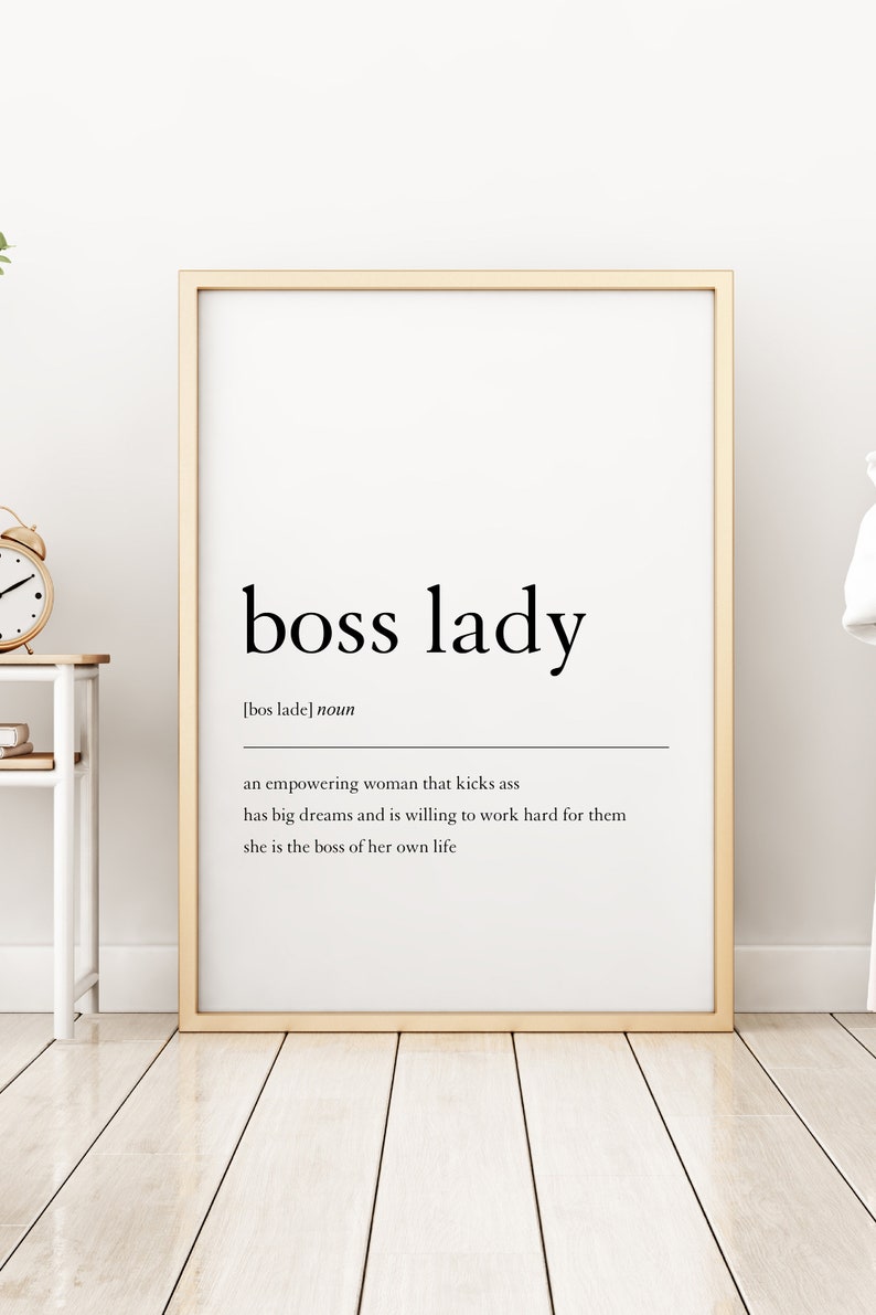 Girl Boss Wall Art Boss Lady Definition Print Boss Babe Wall - Etsy Canada