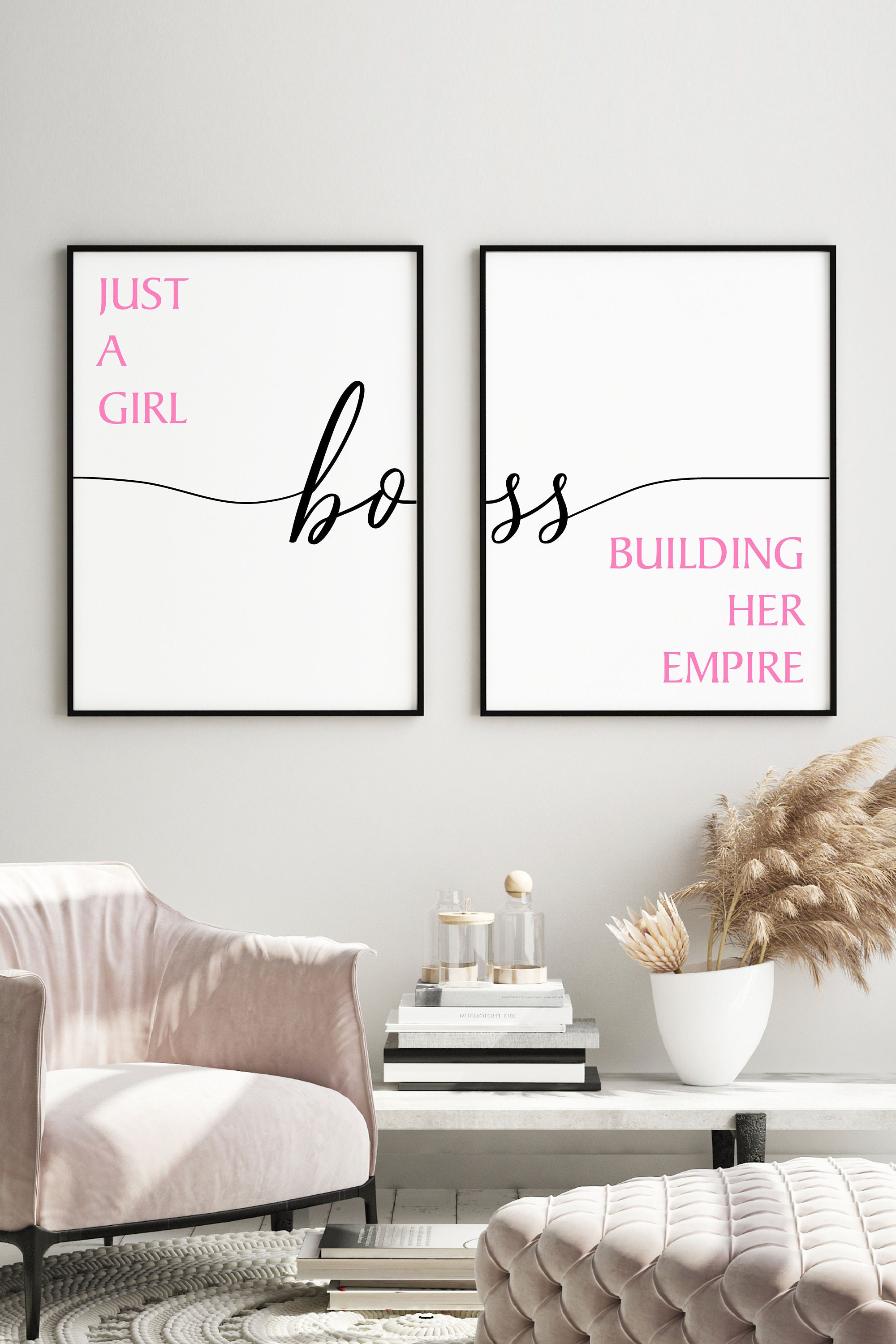 Boss Babe Printable Wall Art, Boss Babe Decor, Girl Boss Wall Decor ...
