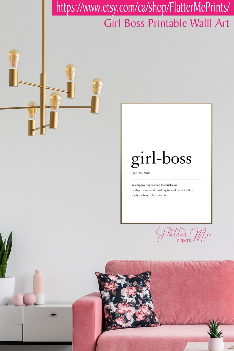 Boss Babe Wall Decor Boss Babe Digital Print Girl Boss - Etsy