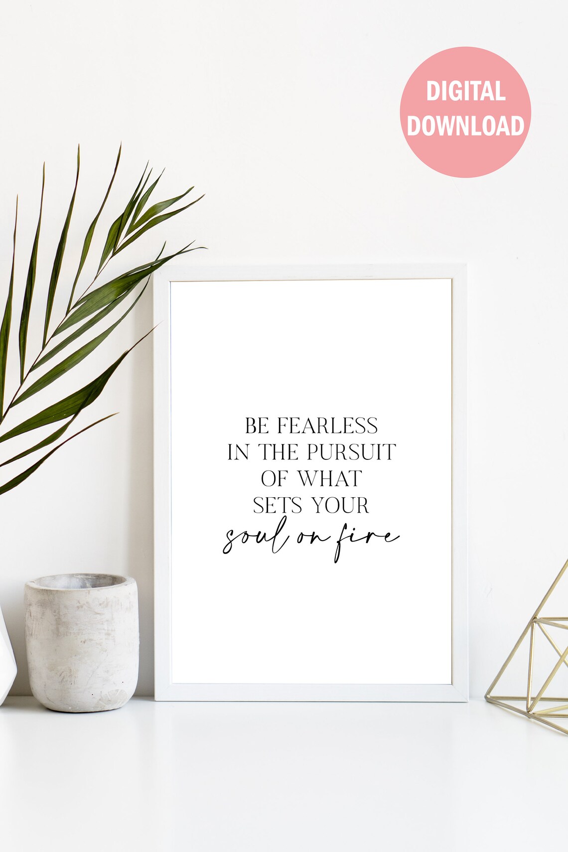 Be Fearless Printable Wall Art Boss Babe Office Wall Art - Etsy