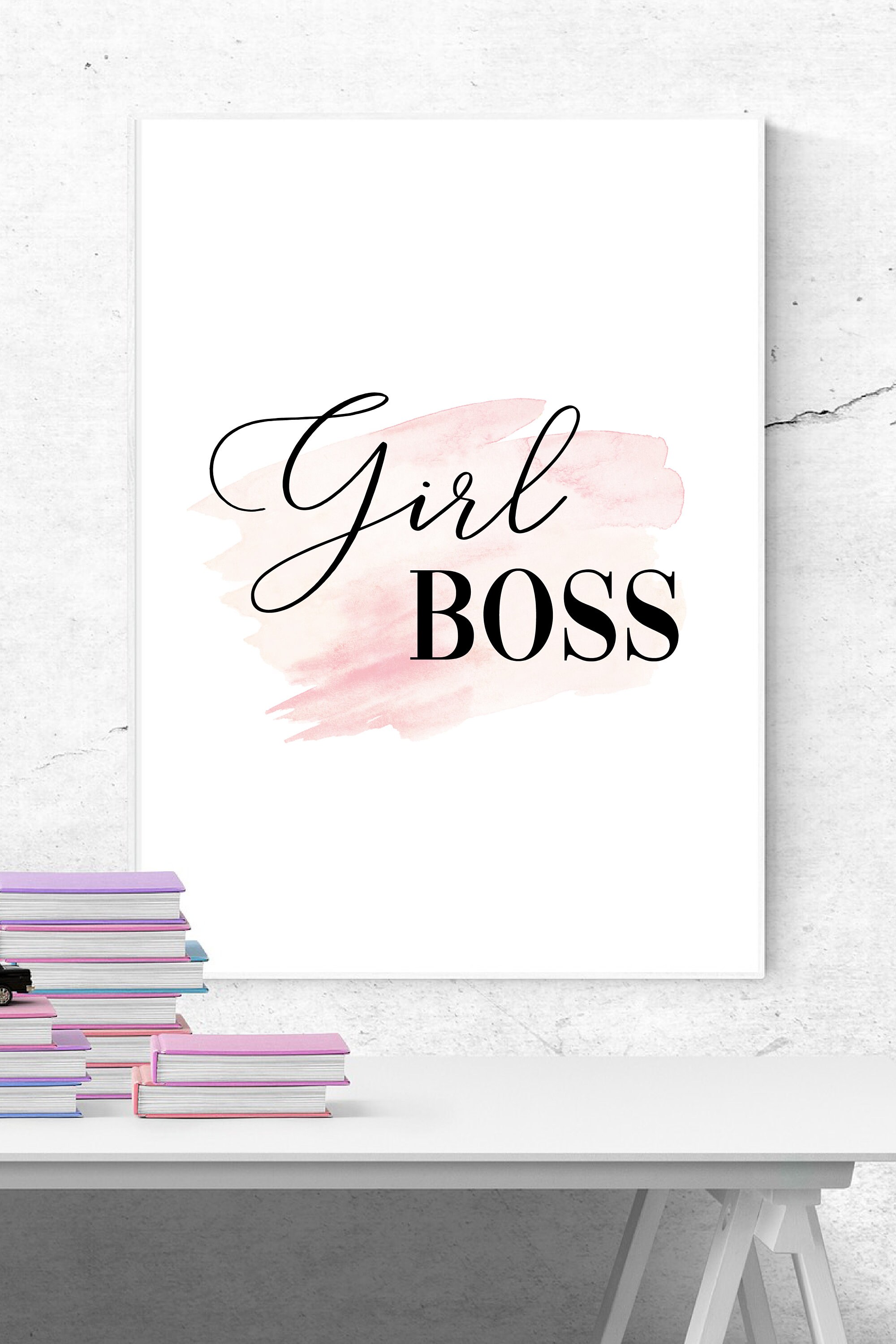 Girl Boss Wall Decor Girl Boss Printable Wall Art Boss Lady | Etsy