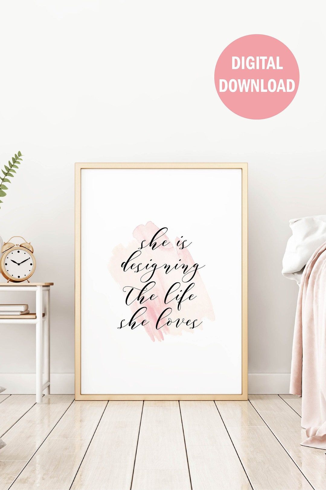 Boss Lady Printable Wall Art, She is Designing the Life She Loves ...