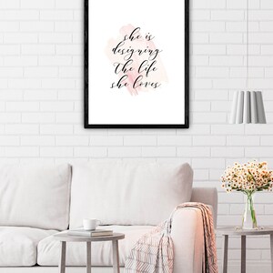 Boss Lady Printable Wall Art, She is Designing the Life She Loves ...