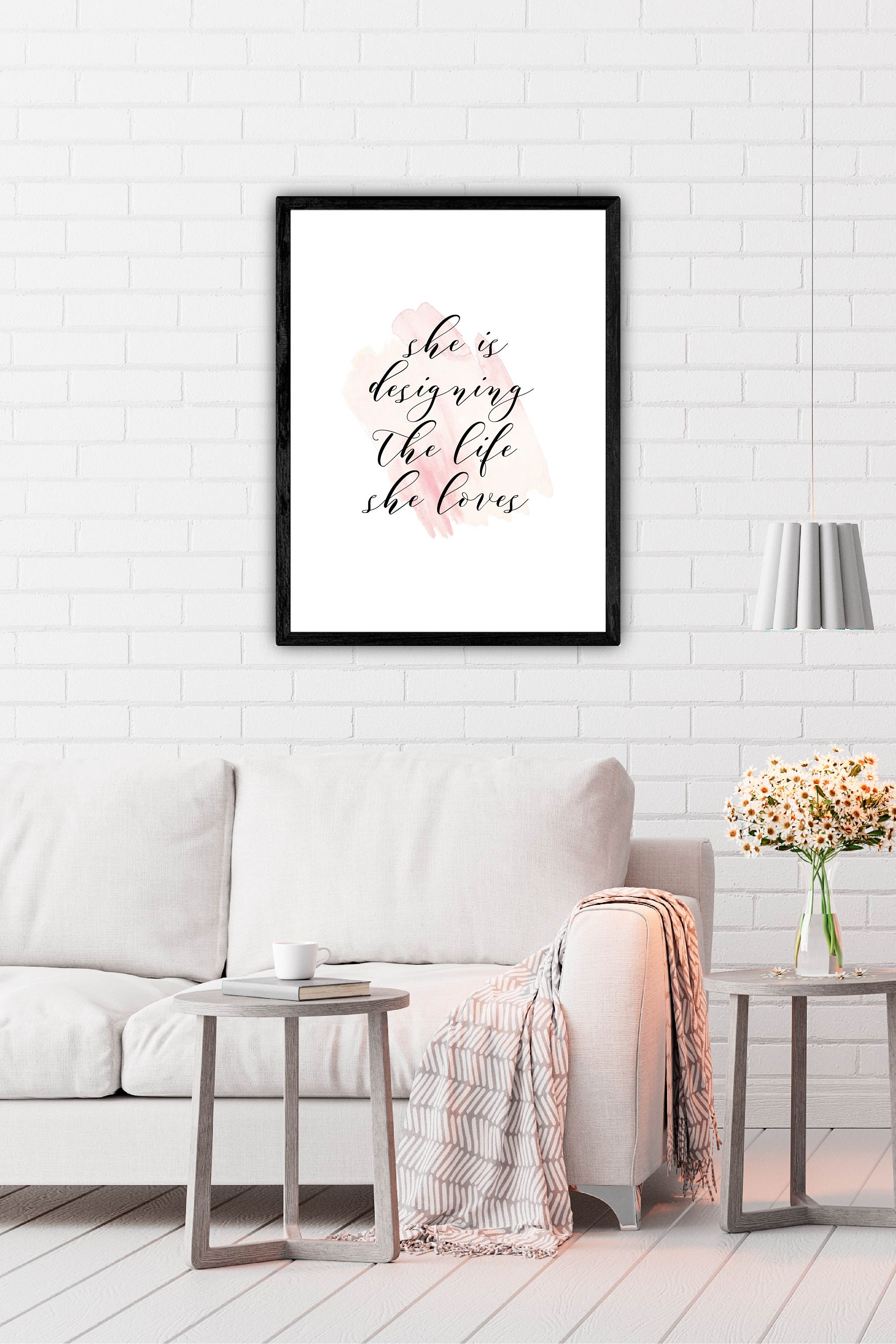 Boss Lady Printable Wall Art, She is Designing the Life She Loves ...