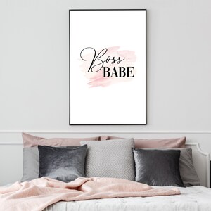 Girl Boss Printable Wall Art, Boss Babe Wall Decor, Boss Lady Poster ...