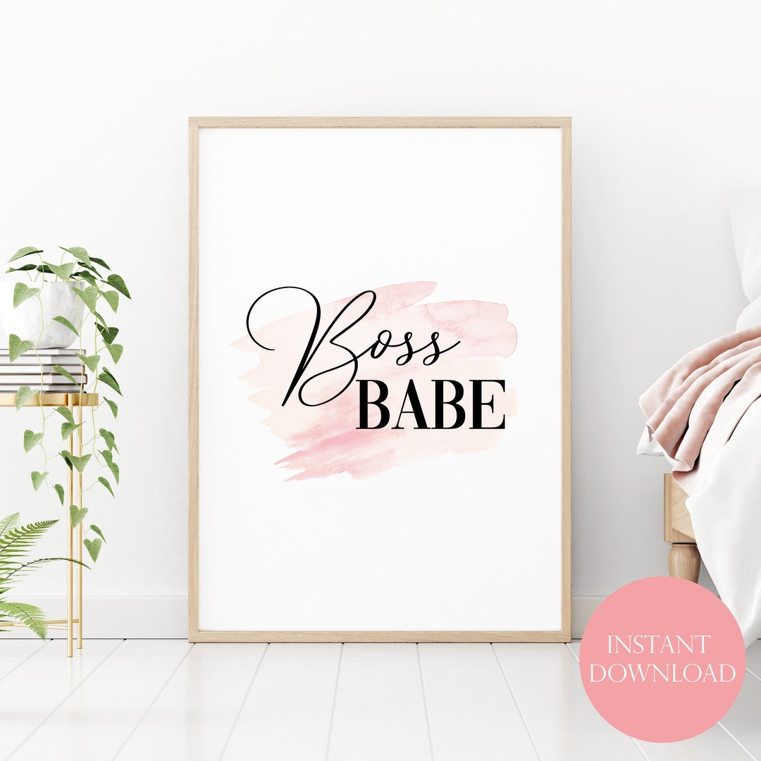 Girl Boss Printable Wall Art, Boss Babe Wall Decor, Boss Lady Poster ...