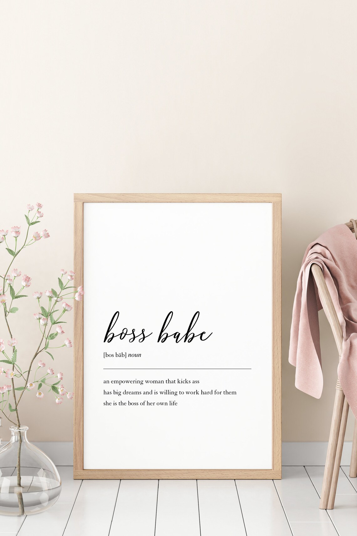 Girl Boss Printable Wall Art Boss Babe Wall Decor Girl Boss | Etsy