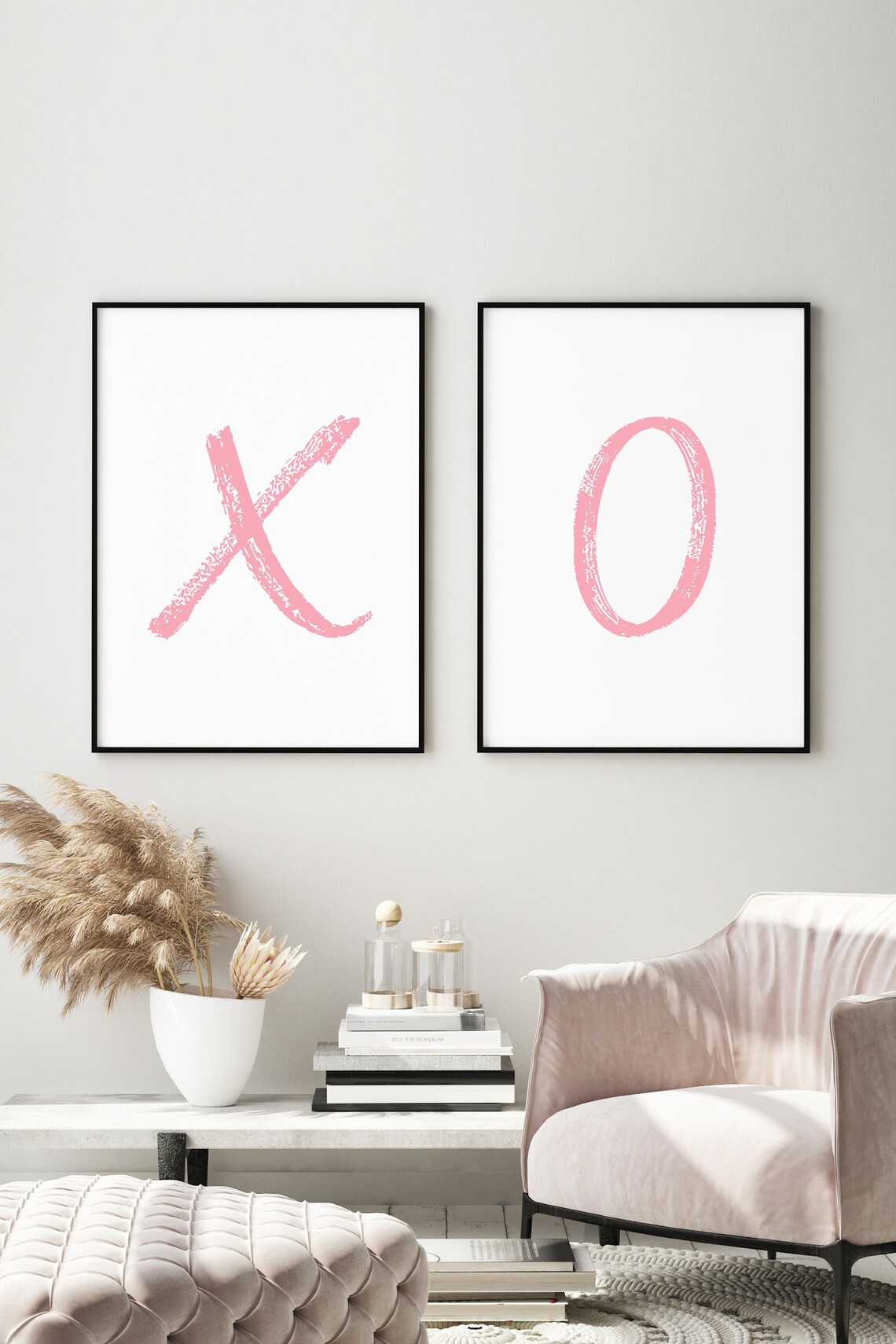 XO Printable Wall Art, X and O Print Set, Boss Babe Wall Decor, Girl ...