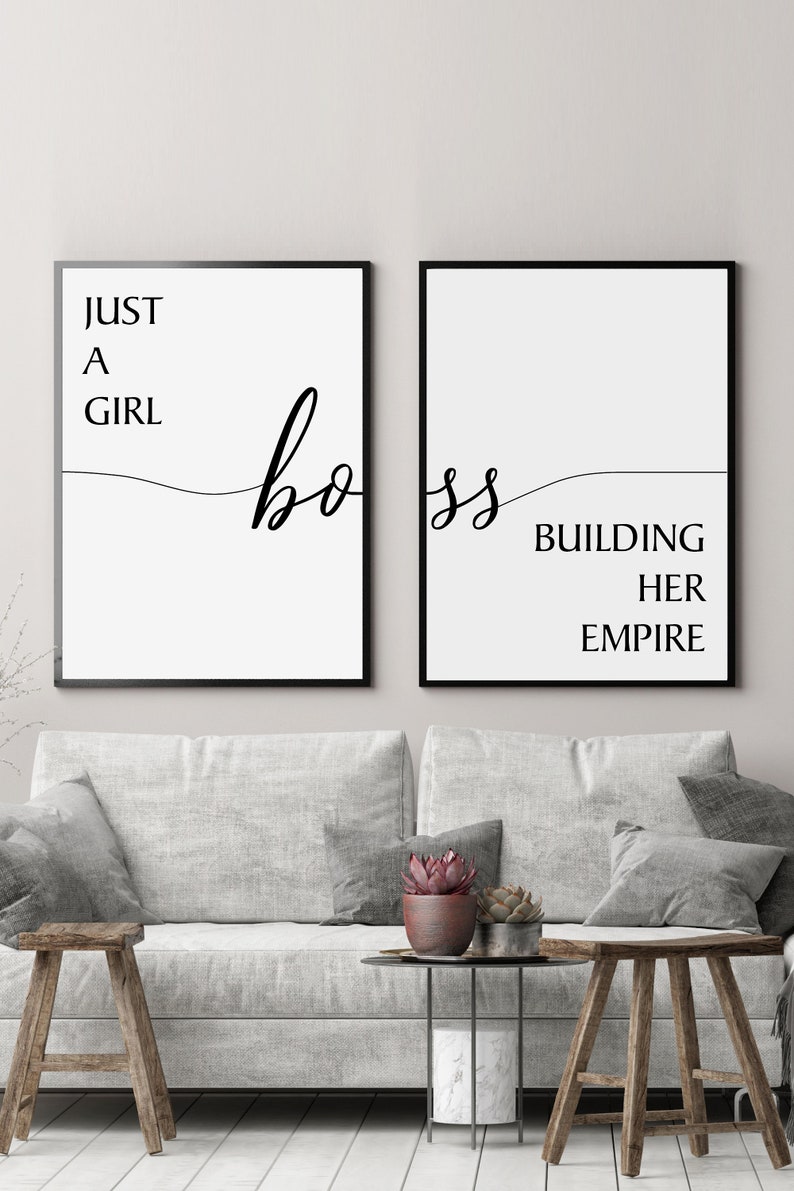 Boss Babe Wall Art Office Wall Decor Girl Boss Wall Art Etsy Canada