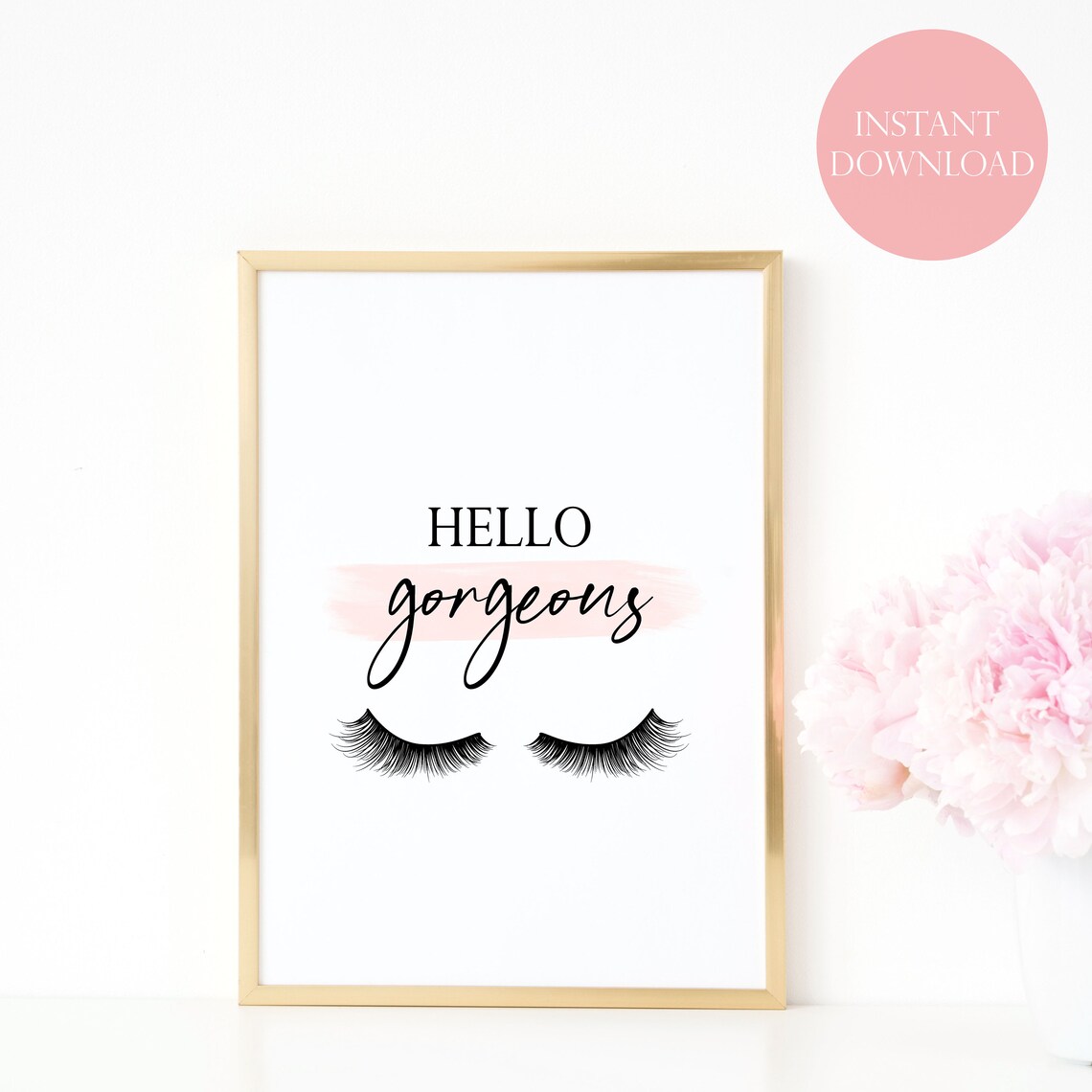 Girl Boss Printable Wall Art Eyelashes Printable Boss Babe | Etsy