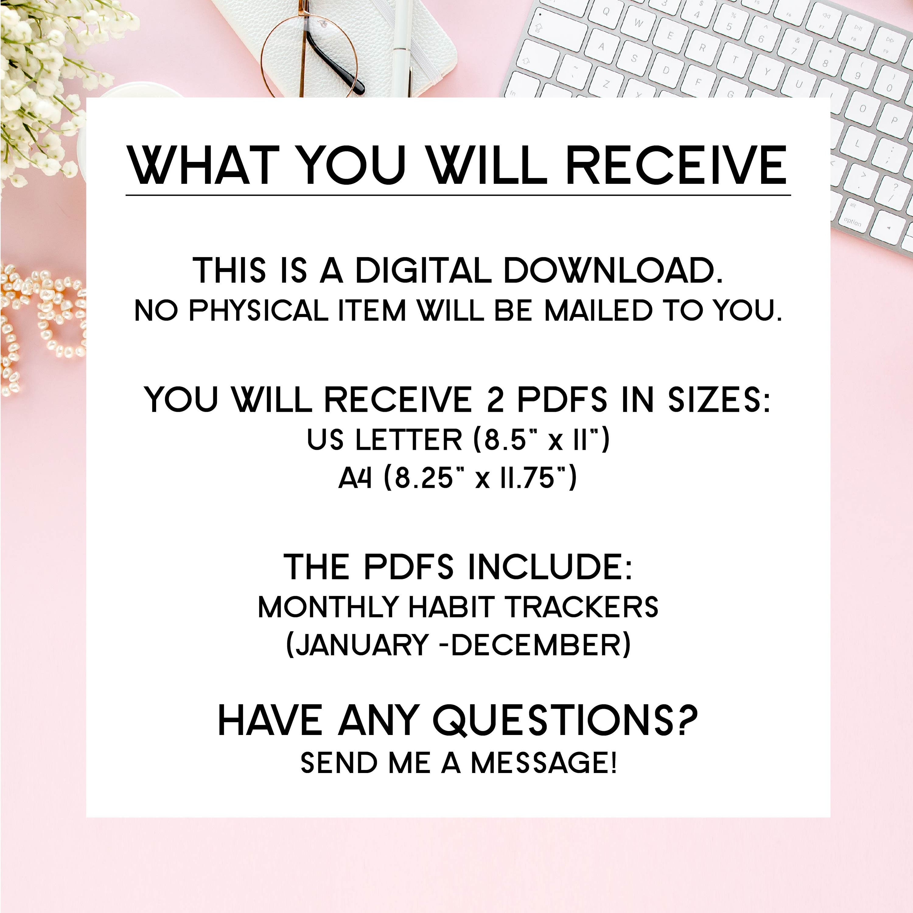 Monthly Habit Tracker Printable Initiative Tracker Daily | Etsy