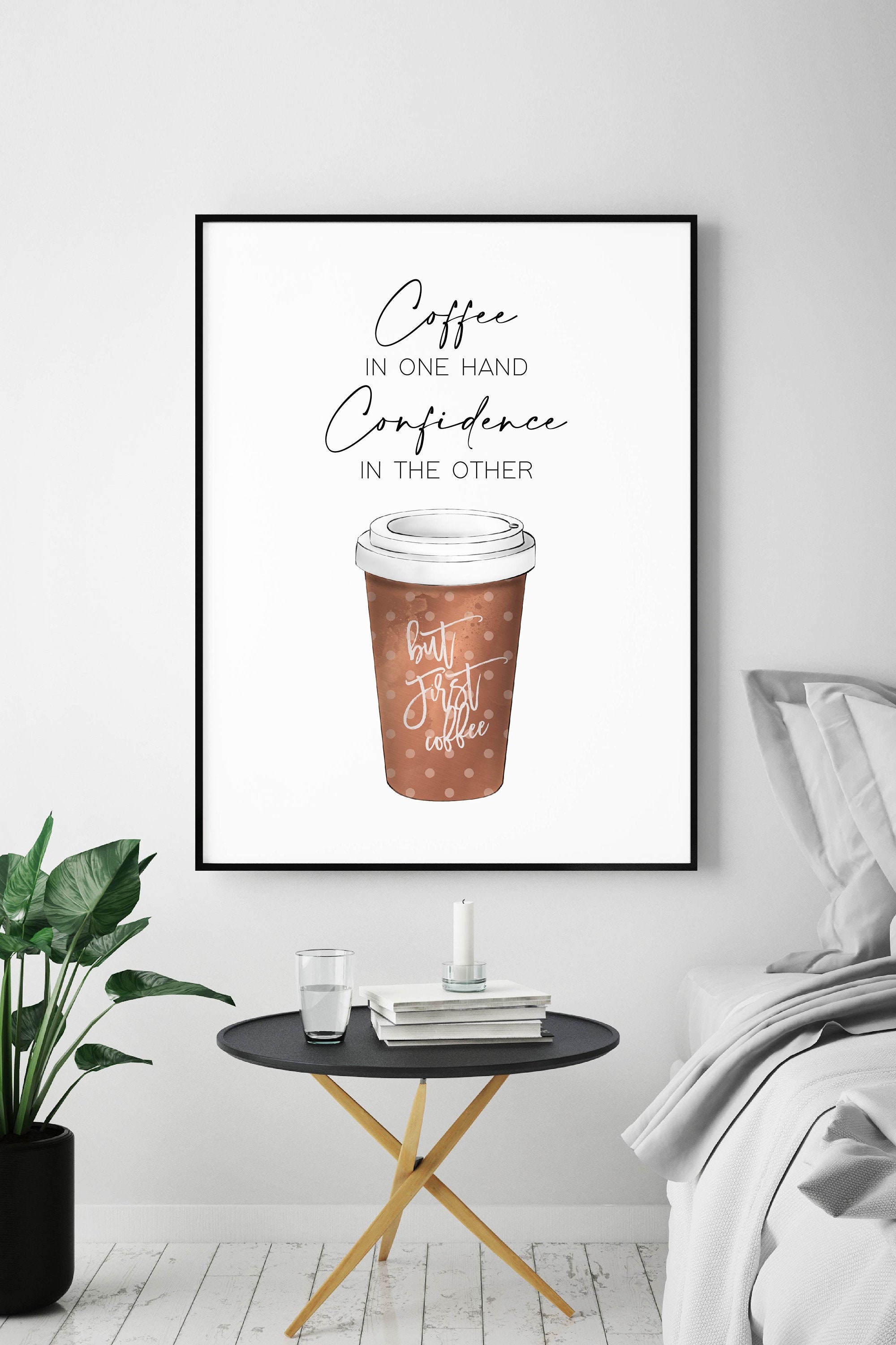 But First Coffee Printable Wall Art, Coffee Poster, Girl Boss Office ...
