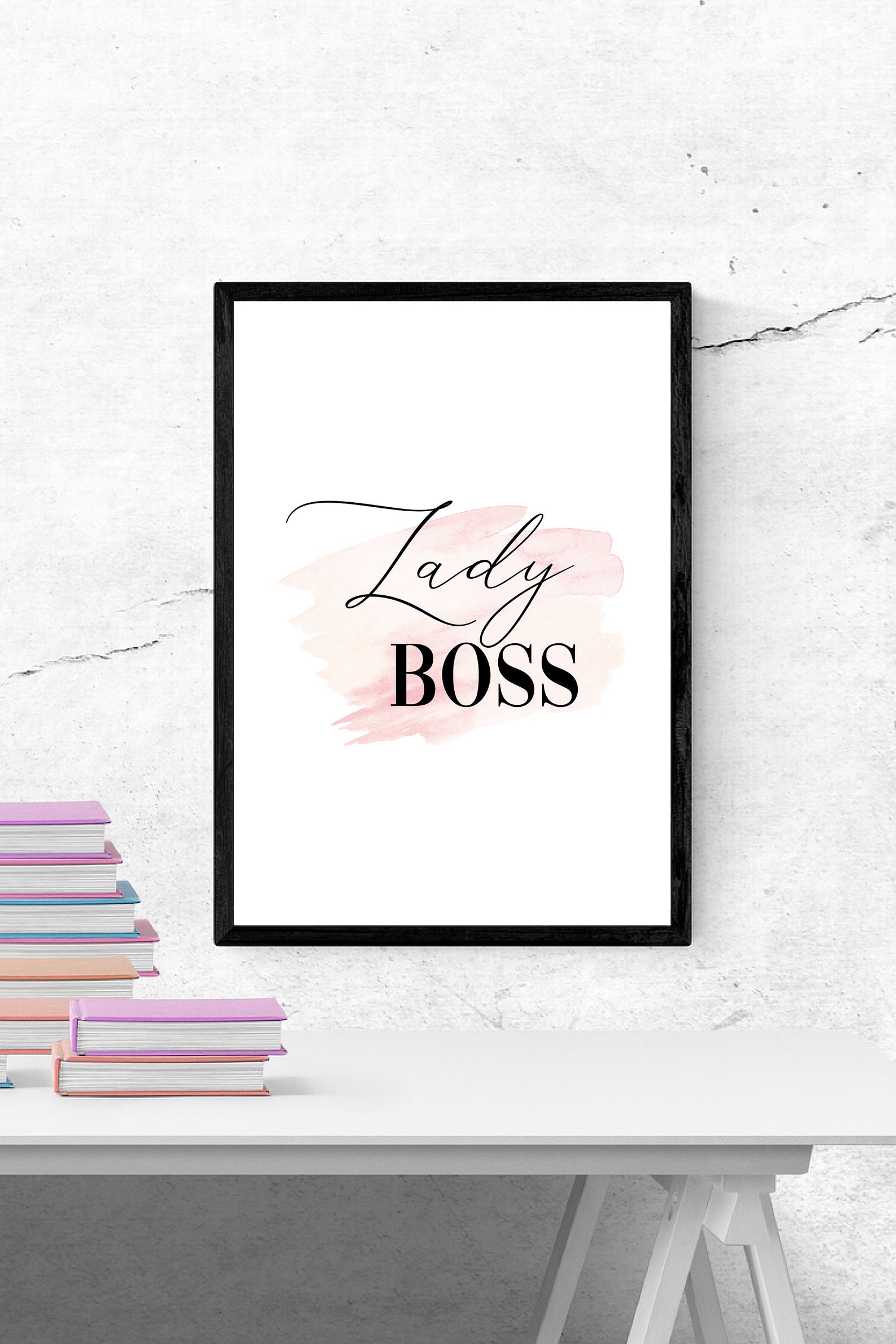 Boss Lady Wall Decor, Girl Boss Printable Wall Art, Boss Babe Sign ...