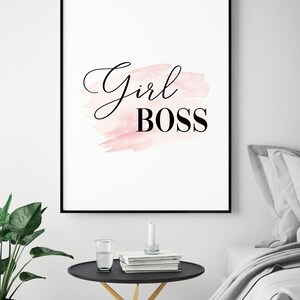 Girl Boss Wall Decor, Girl Boss Printable Wall Art, Boss Lady Printable ...