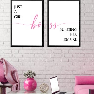 Boss Babe Printable Wall Art, Boss Babe Decor, Girl Boss Wall Decor ...