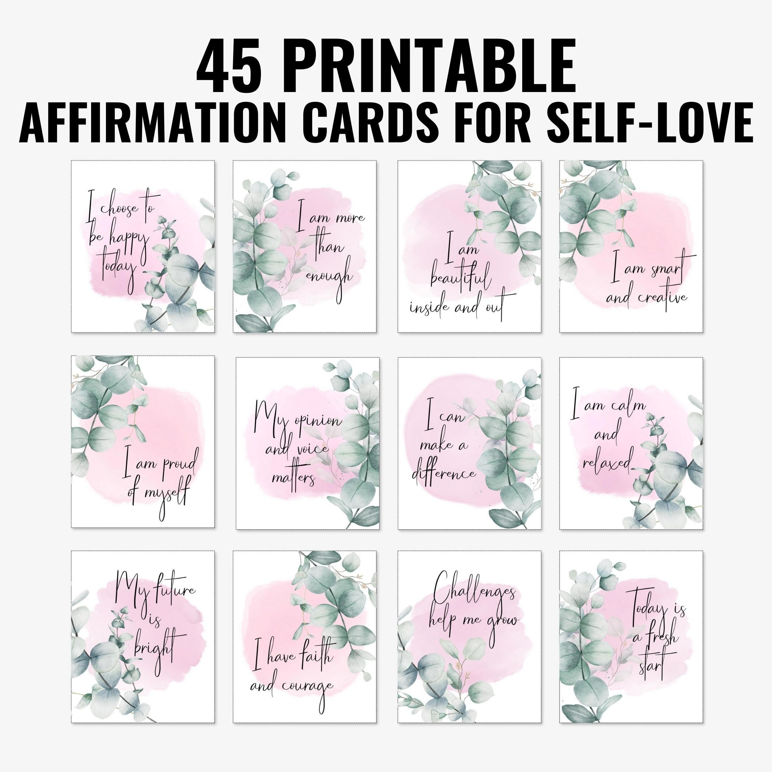 45 Positive Affirmation Card Deck Vision Board Printables - Etsy Canada
