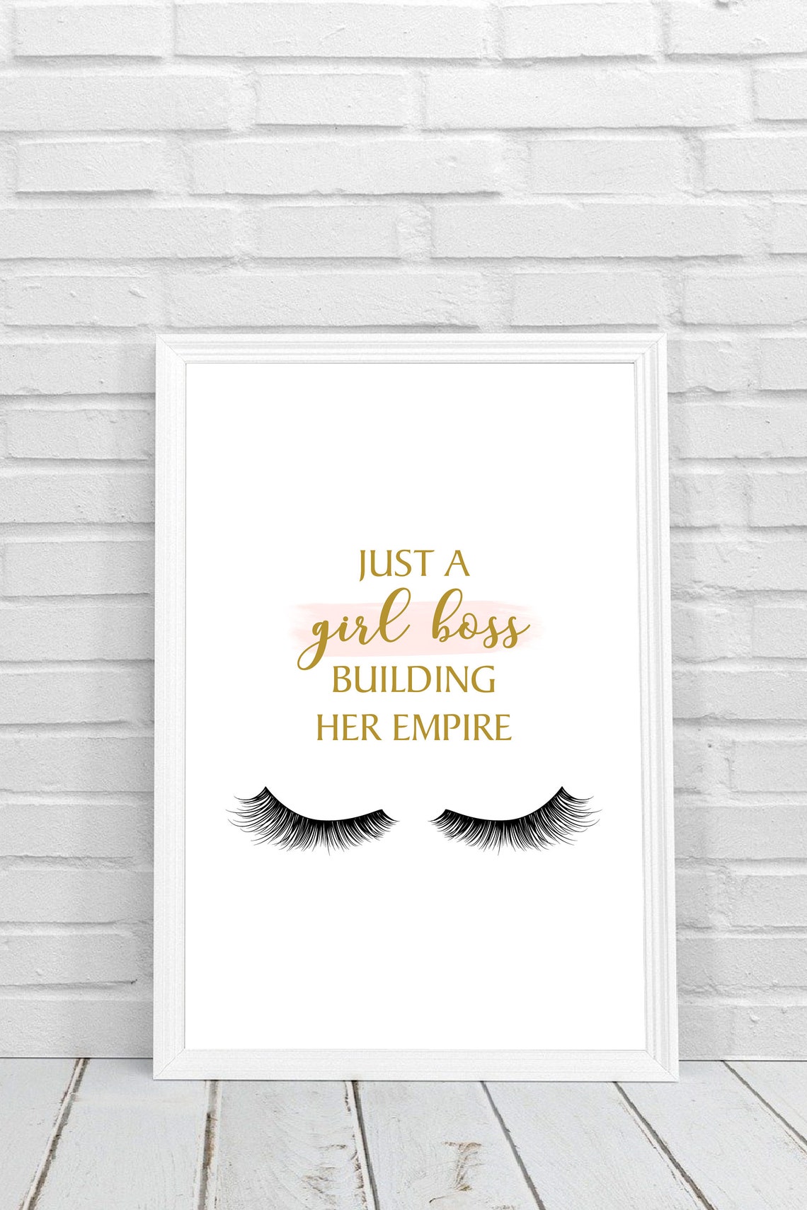 Girl Boss Printable Wall Art, Eyelashes Printable, Boss Babe Wall Art ...