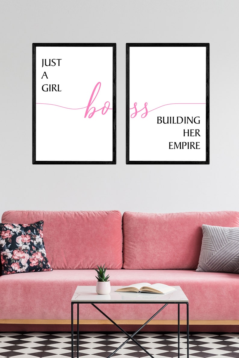 Boss Babe Printable Wall Art, Boss Babe Decor, Girl Boss Wall Decor ...