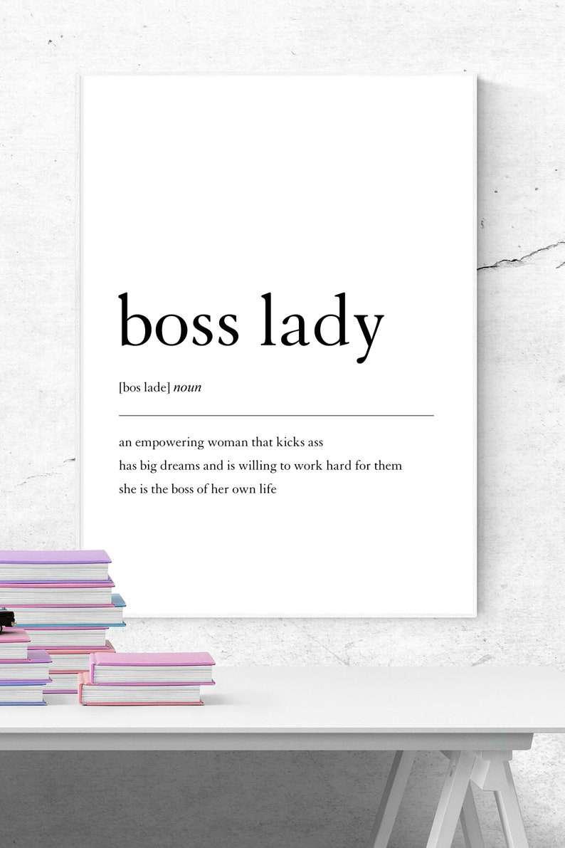 Boss Lady Printable Wall Art Boss Lady Definition Boss Babe - Etsy Canada