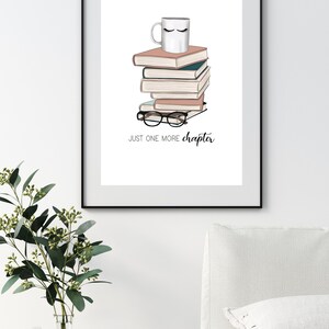Books Wall Art, Coffee Poster, Book Lover Gift, Bookish Gift, Bookworm ...