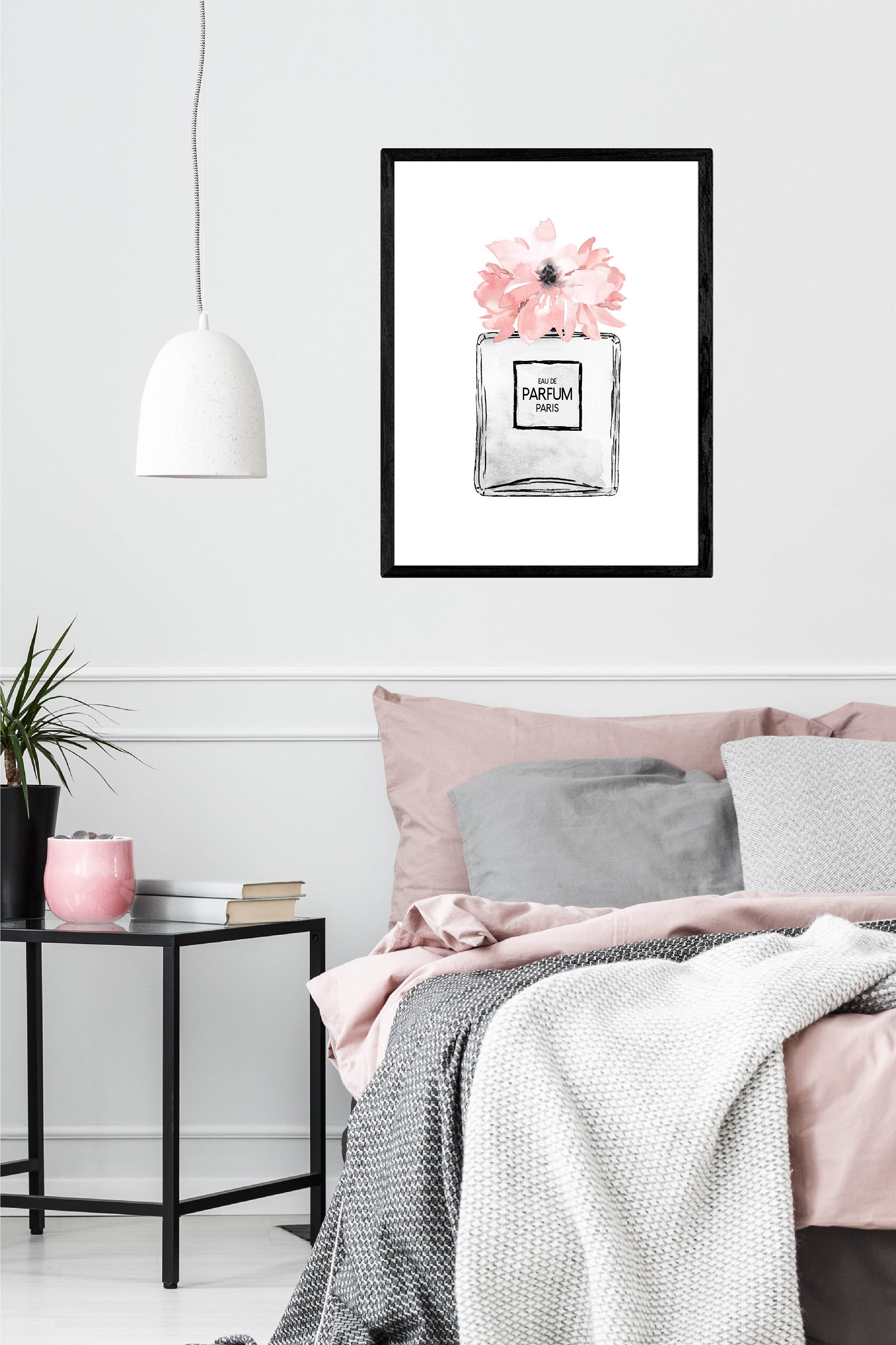 Perfume Bottle Printable Wall Art, Fashion Wall Art, Vanity Decor ...