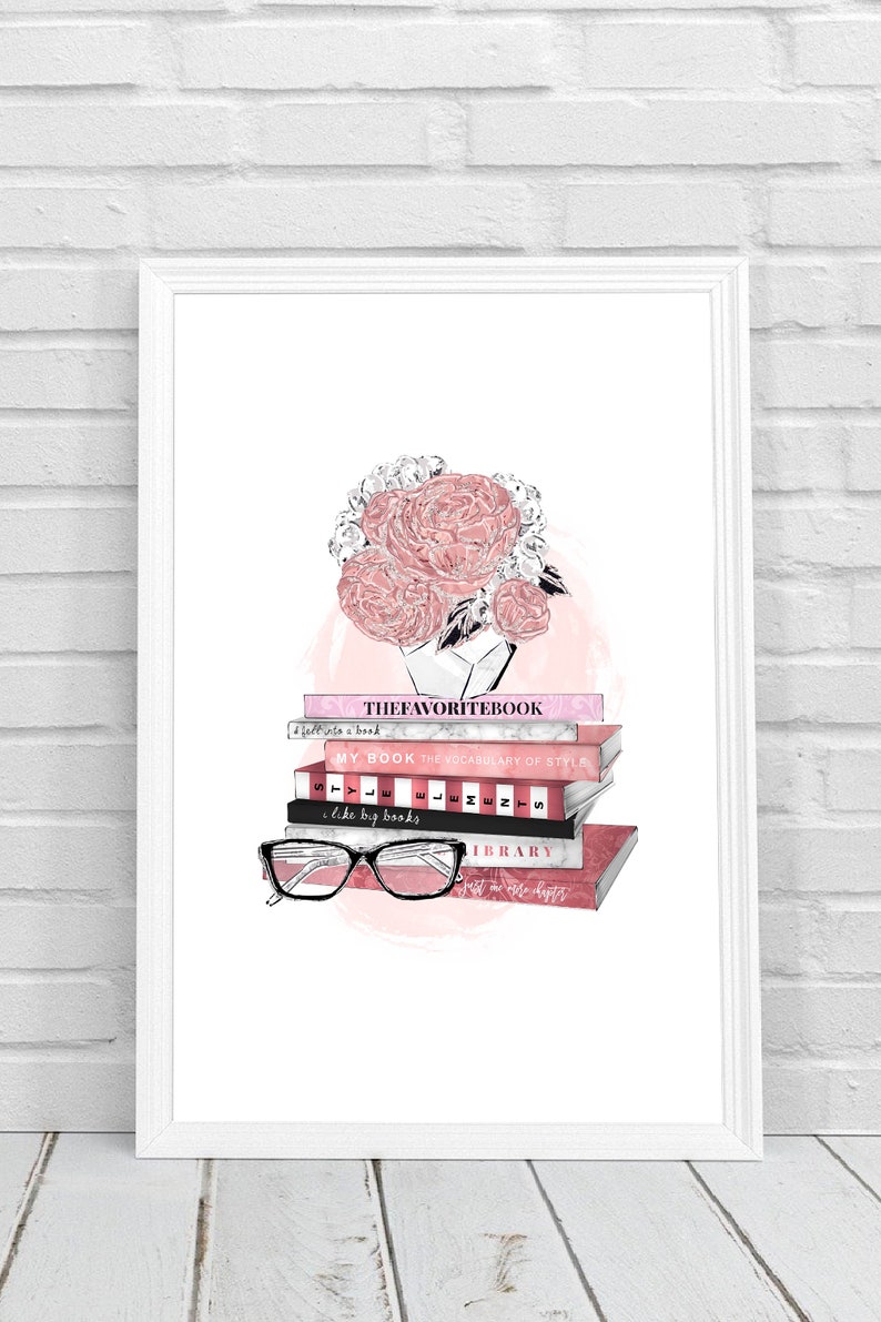 Fashion Book Stack Printable Wall Art Fashion Poster Boss - Etsy