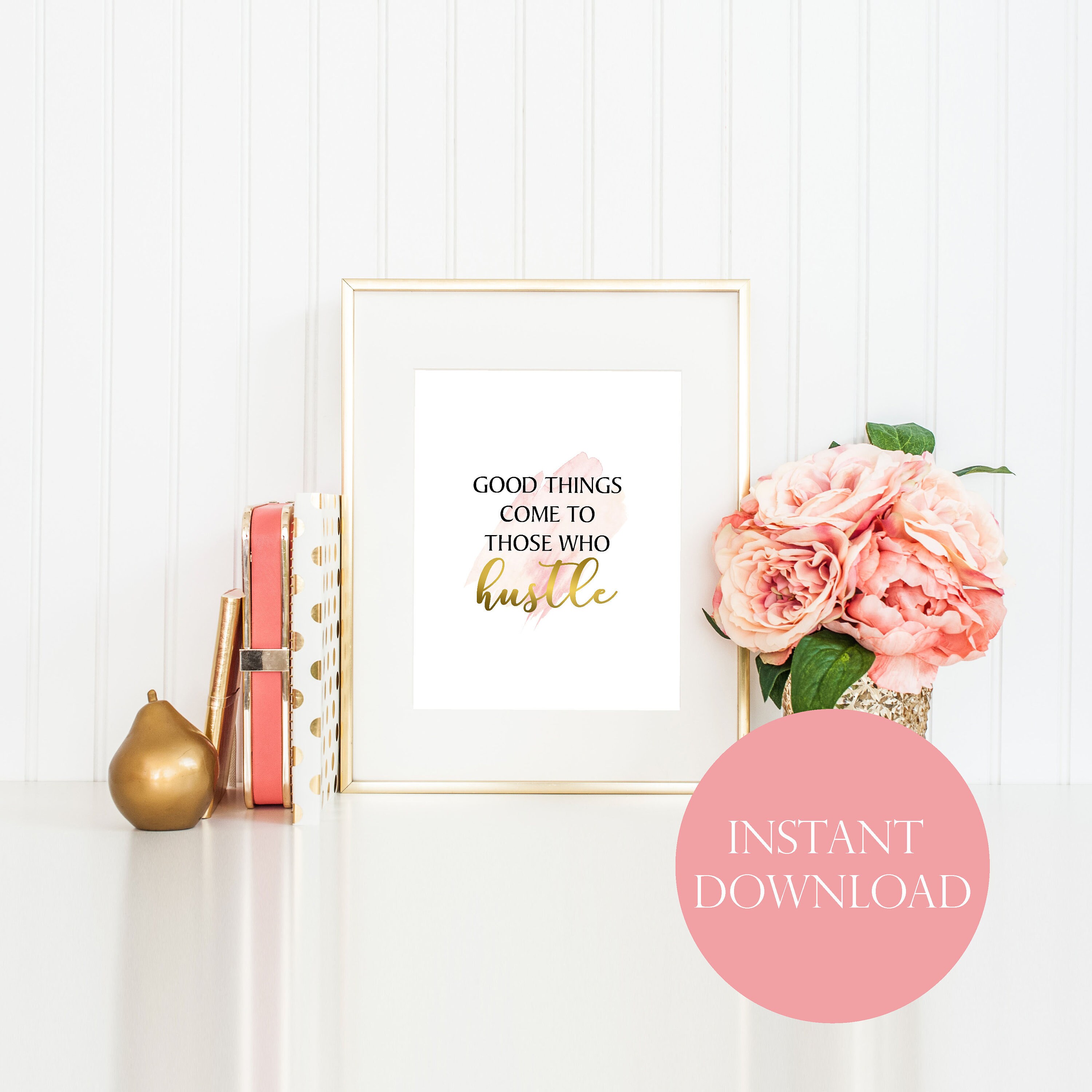 Hustle Printable Wall Art, Boss Babe Wall Art, Hustle Print, Hustle ...