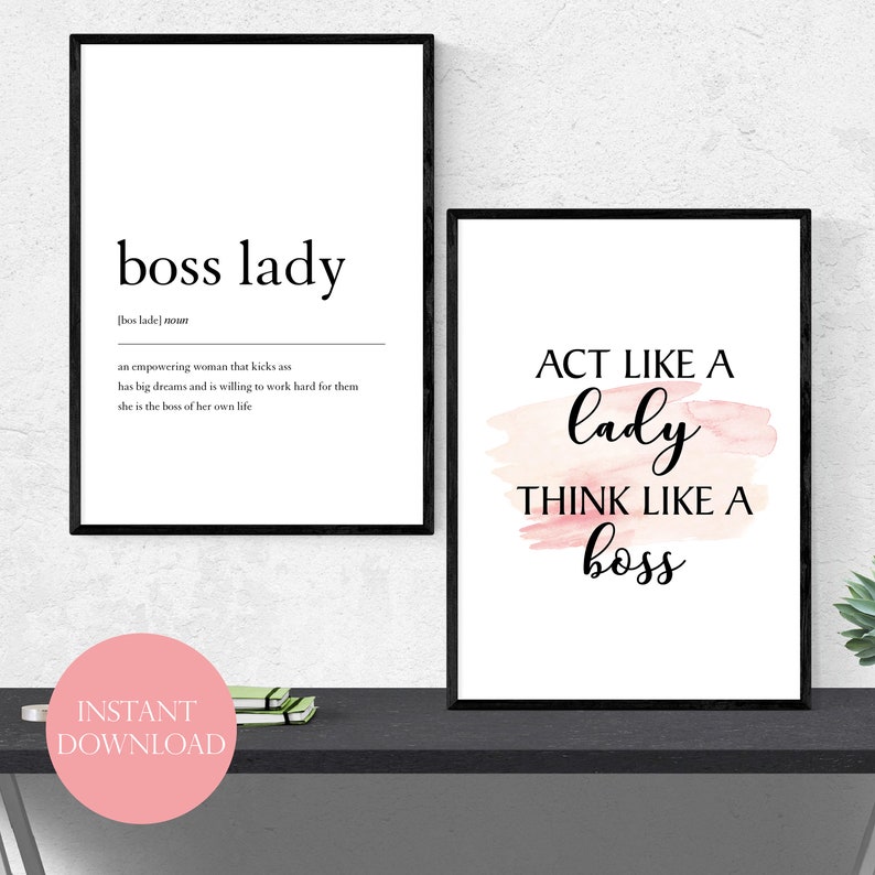 Girl Boss Wall Art Boss Lady Definition Print Boss Babe Wall - Etsy Canada