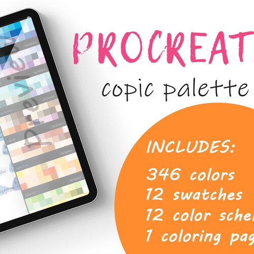 Procreate Copic Markers Palette Procreate Swatches Procreate Etsy Uk