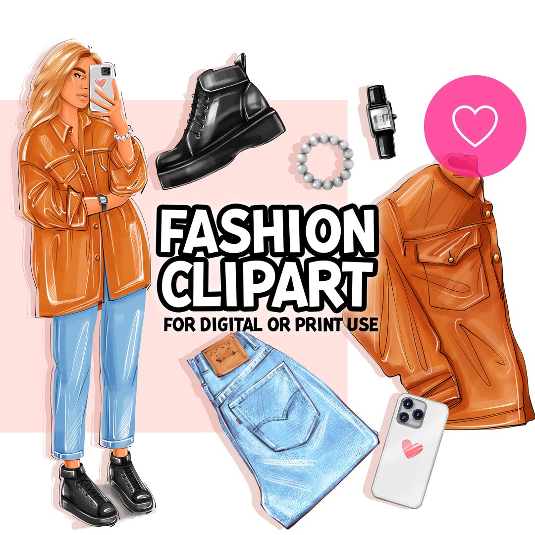 Fashion Girl Clipart, Planner Clipart Png, Planner Stickers, Digital ...